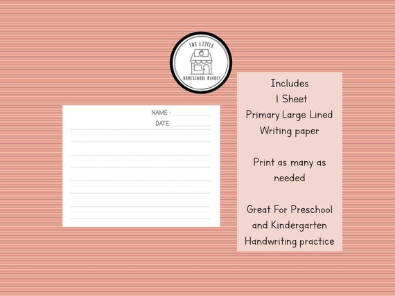 Papel De Escritura Para Jardín De Infantes Imprimible Kits