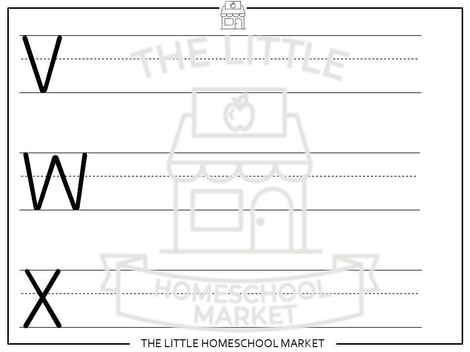 Printable Alphabet Copy Workbook Homeschool Pre School Upper Case Copy ...