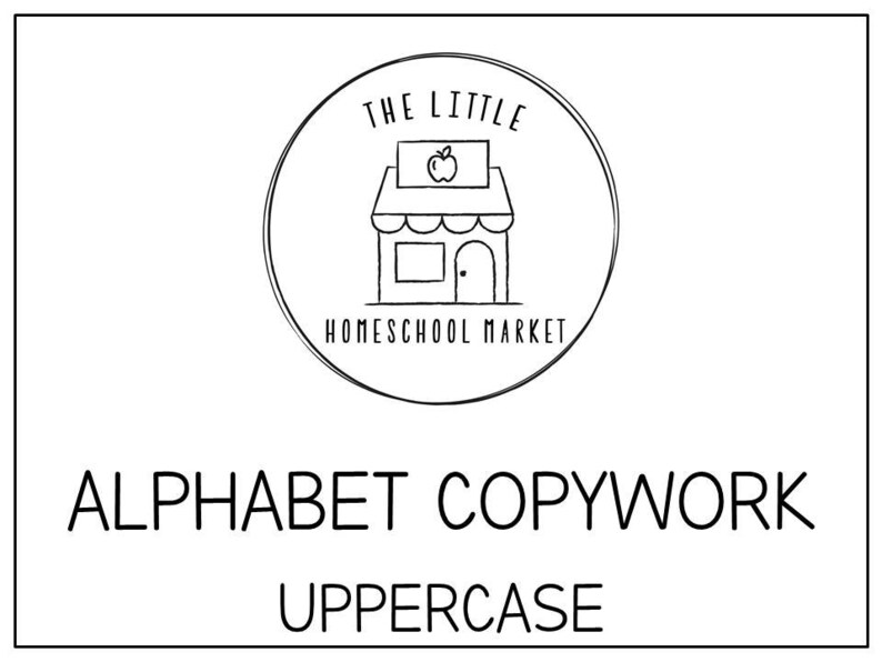 Printable Alphabet Copy Workbook Homeschool Pre School Upper Case Copy ...