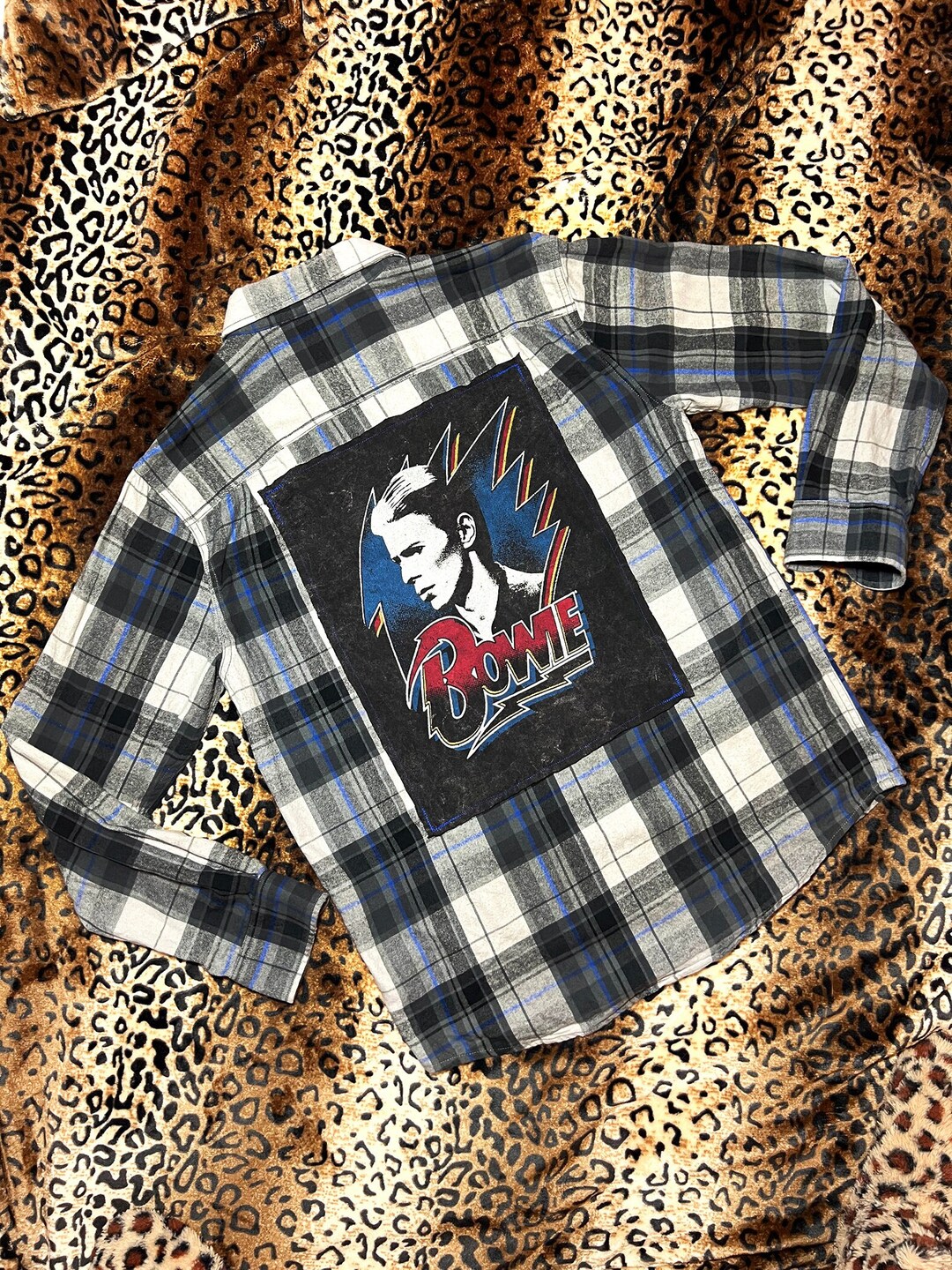 David Bowie Starman Flannel Rock N Roll Clothing - Etsy