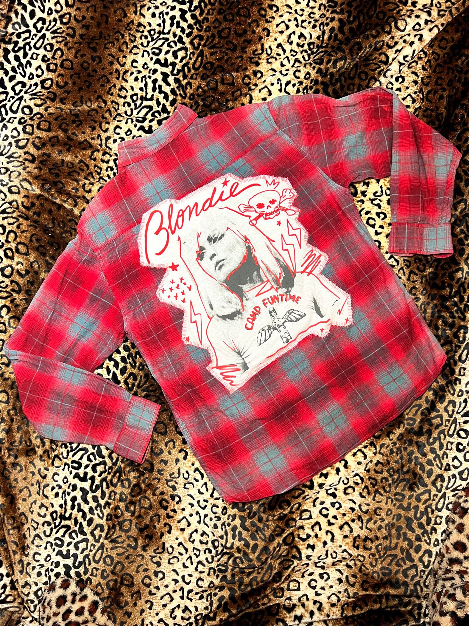 Blondie Camp Funtime Flannel Rock N Roll Clothing - Etsy