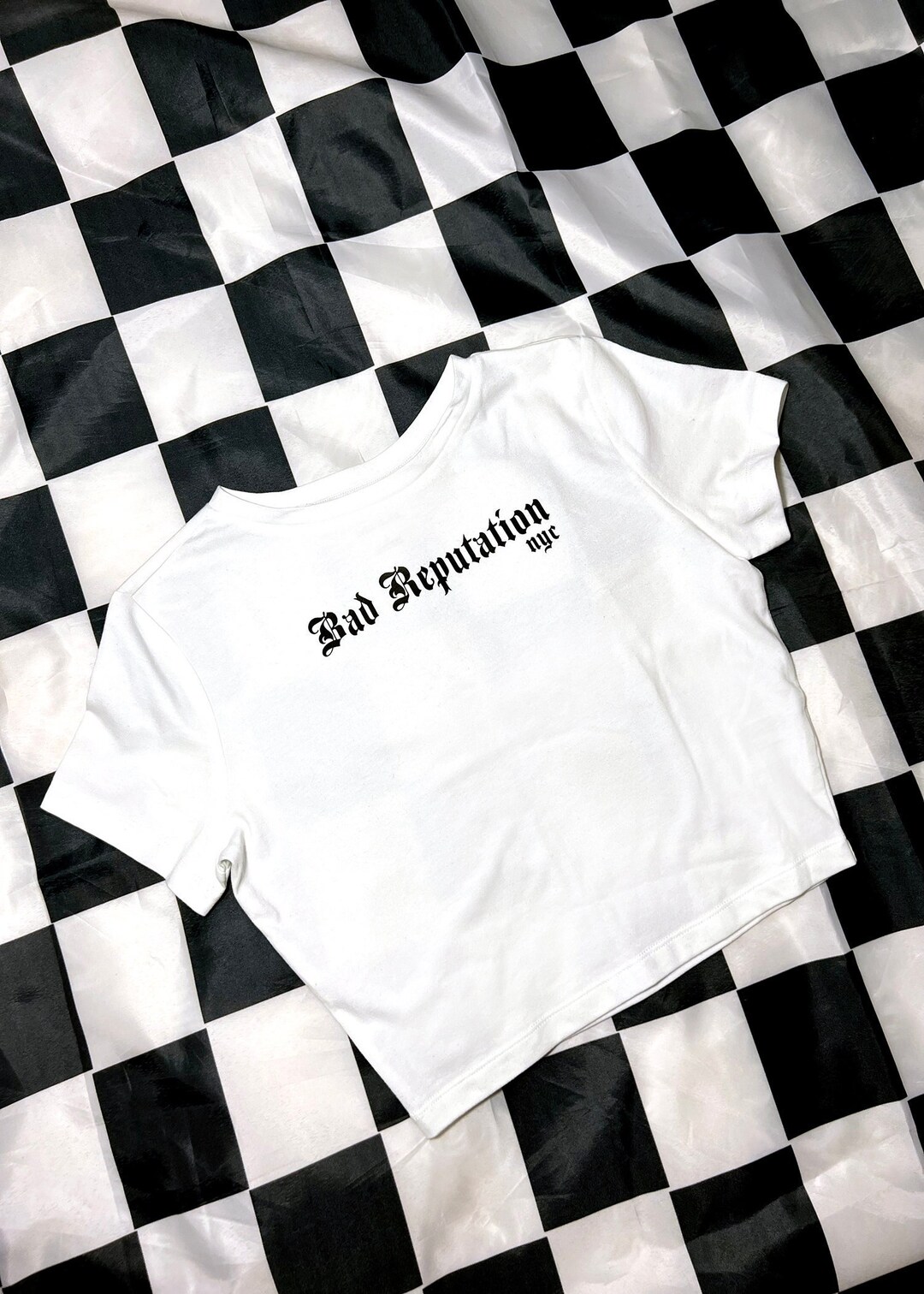 Bad Reputation White Crop Top | Rock N Roll Clothing - Etsy