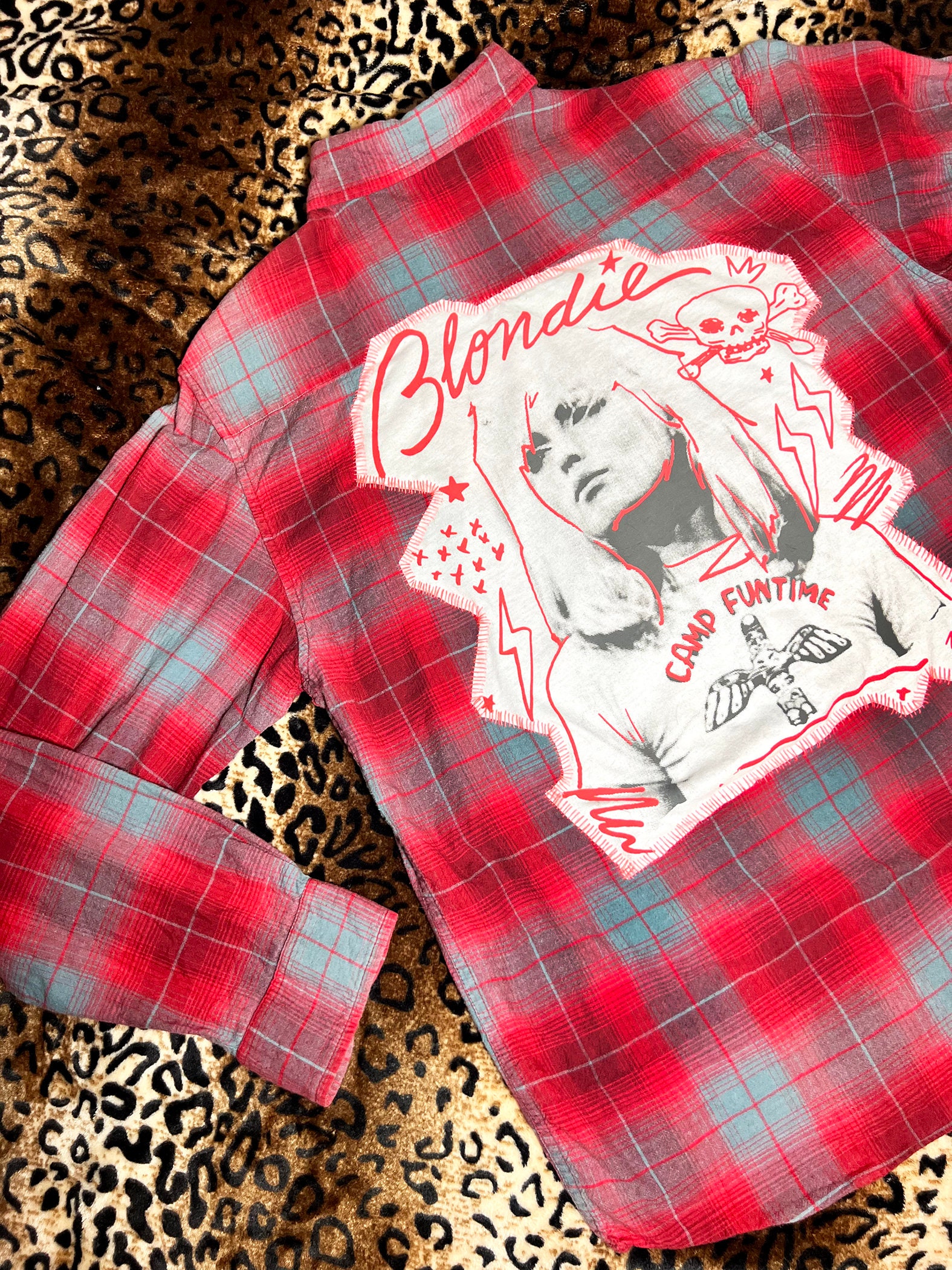 Blondie Camp Funtime Flannel Rock N Roll Clothing - Etsy