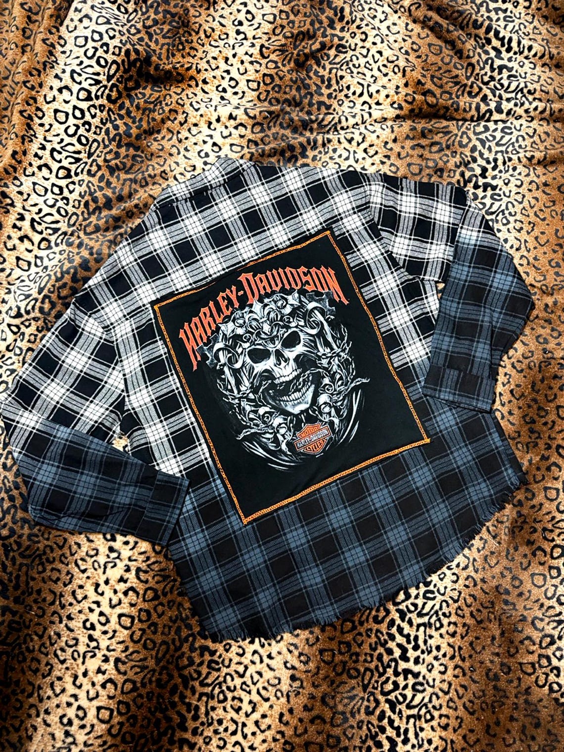 Harley Biker Ombre Flannel | Rock N Roll Clothing - Etsy