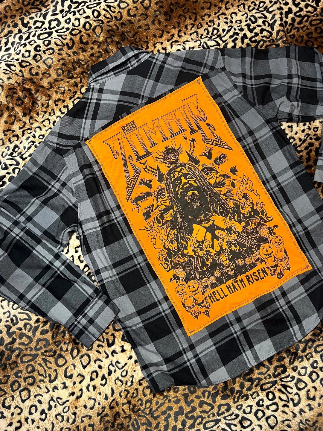 Rob Zombie Hell Hath Risen Flannel | Rock N Roll Clothing - Etsy