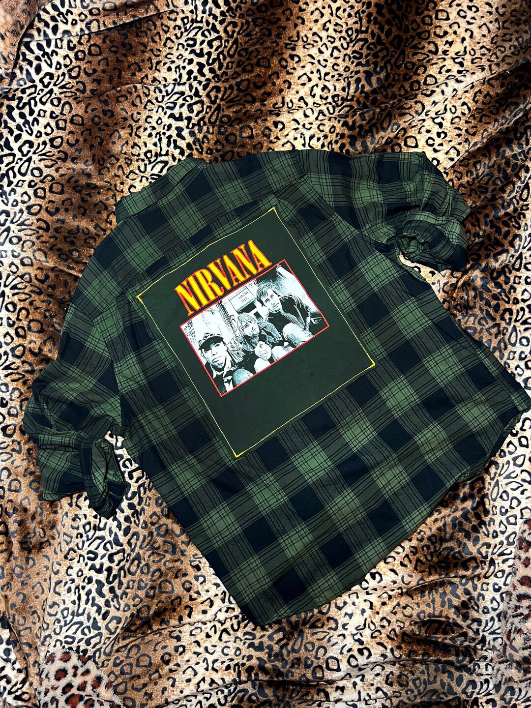 Nirvana 90s Throwback Flannel Rock N Roll Clothing - Etsy