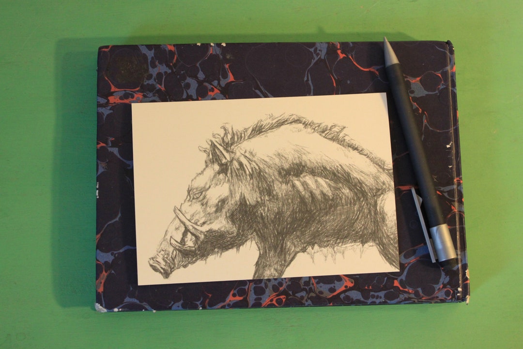 Boar Biro Print - Etsy