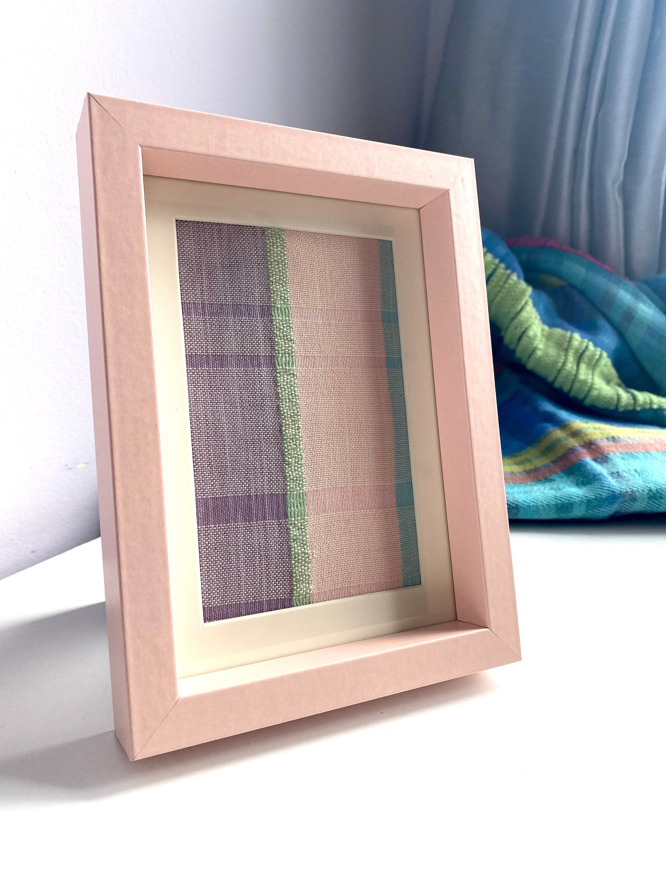 Framed Woven Wall Hanging - Handwoven - Textile Art - Wall Decor - Etsy.de