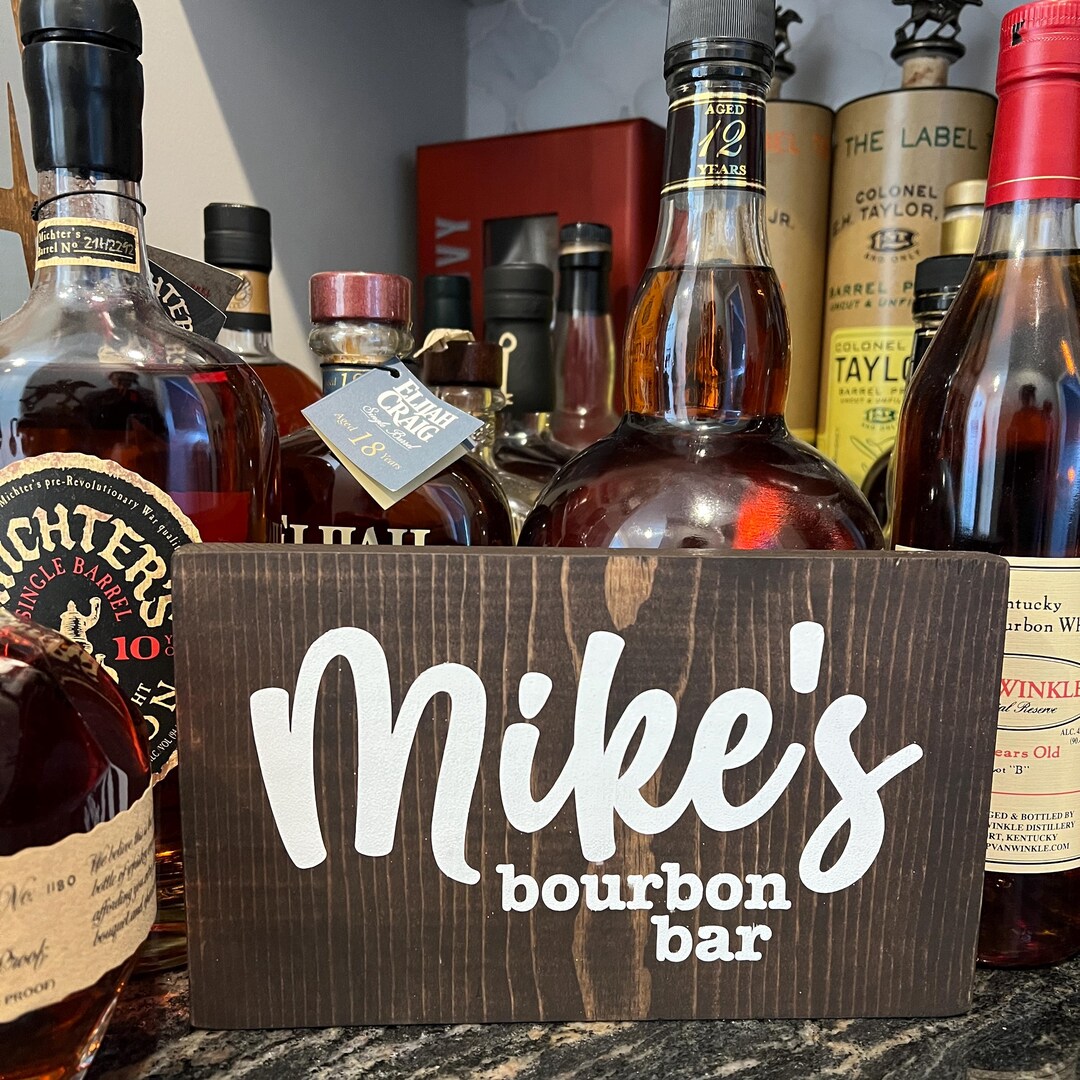 Bourbon Bar Sign | Bar Sign | Wood Sign | Custom Bar Sign ...