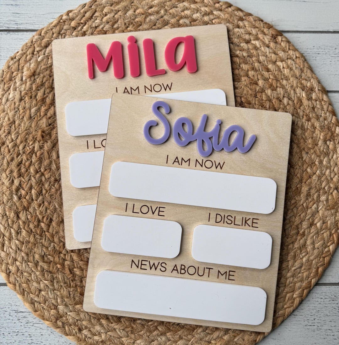 Baby Milestone Sign | Perpetual Milestone Sign | Baby Photo Prop ...