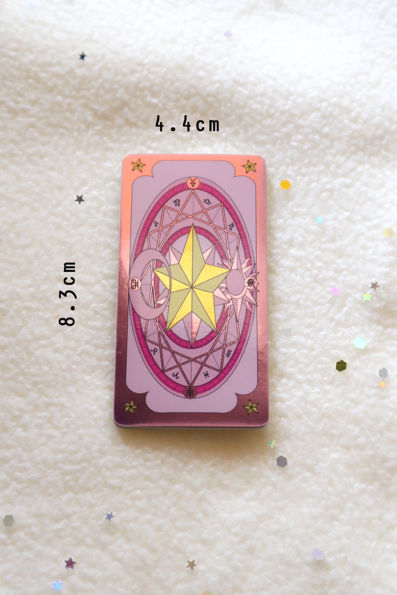 Sakura Card Glossy Metallic Sticker | Etsy