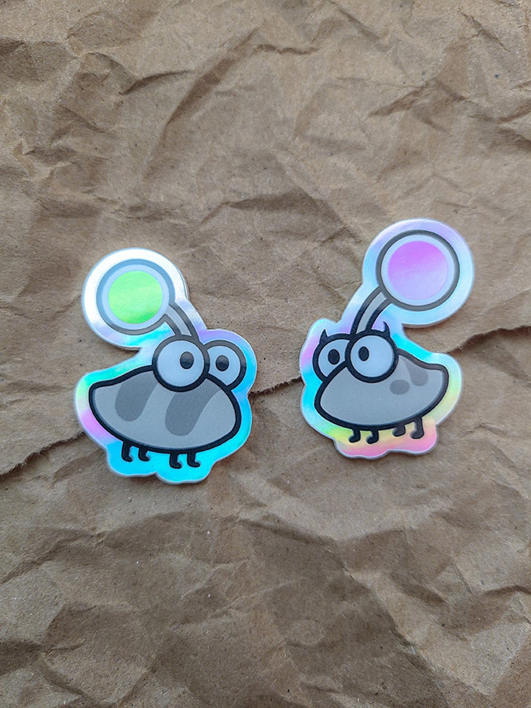 Punio and Petuni Mini Holographic Sticker - Etsy