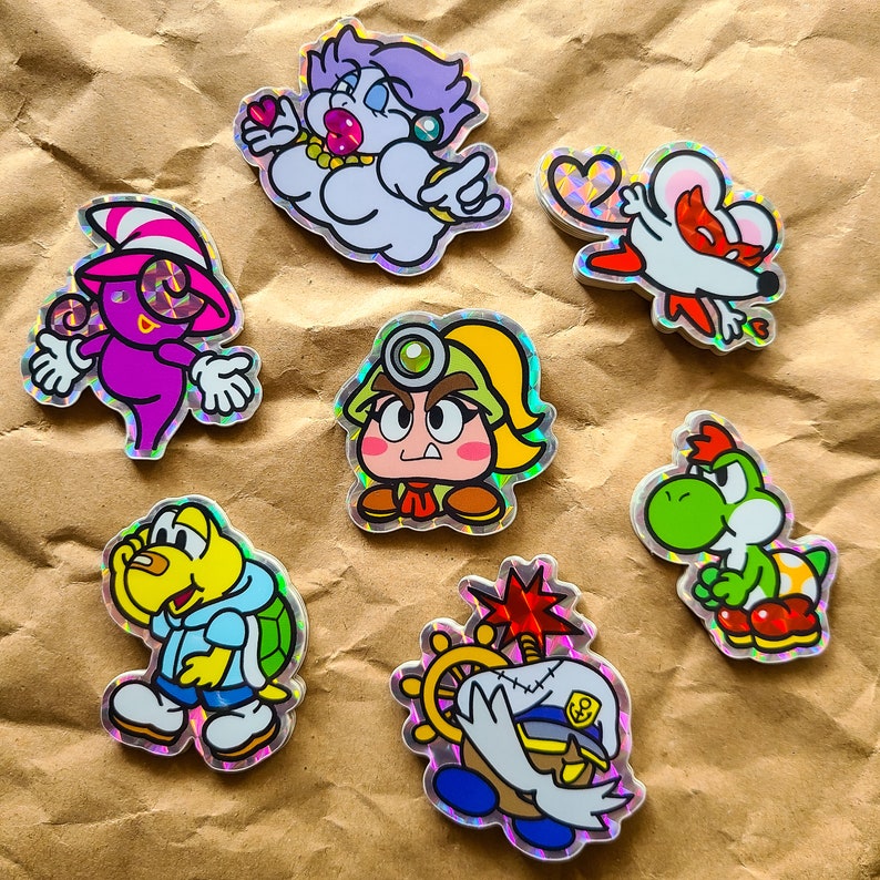 TTYD Paper Mario Partner Stickers - Etsy