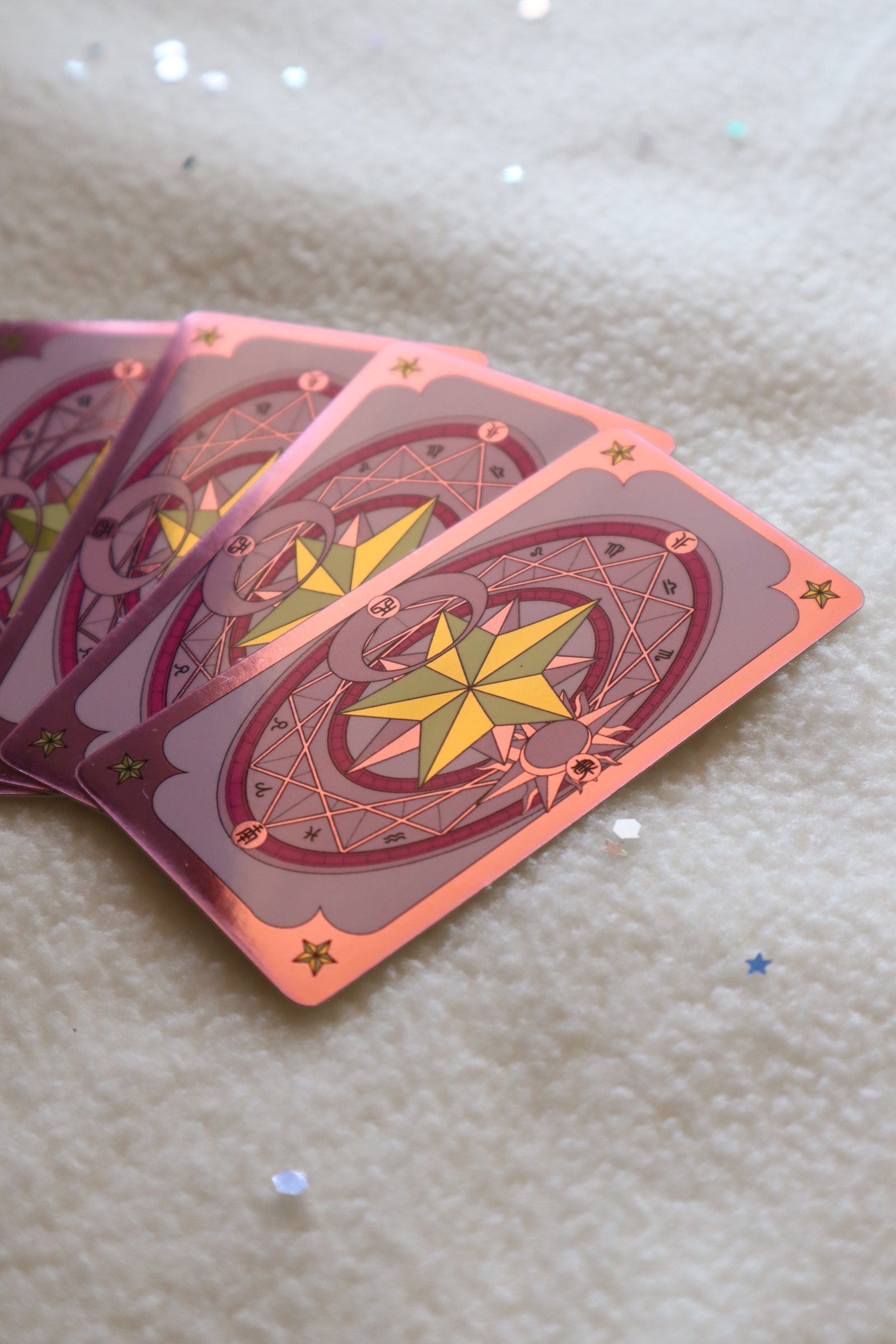 Sakura Card Glossy Metallic Sticker - Etsy