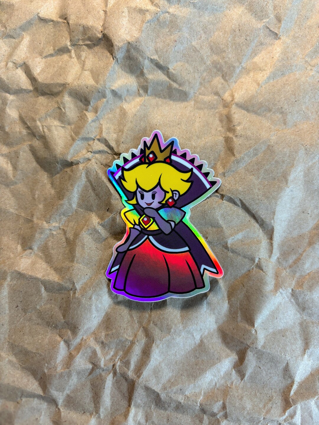 Shadow Peach Holographic Sticker - Etsy