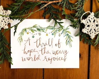 Weary World Rejoices - Etsy