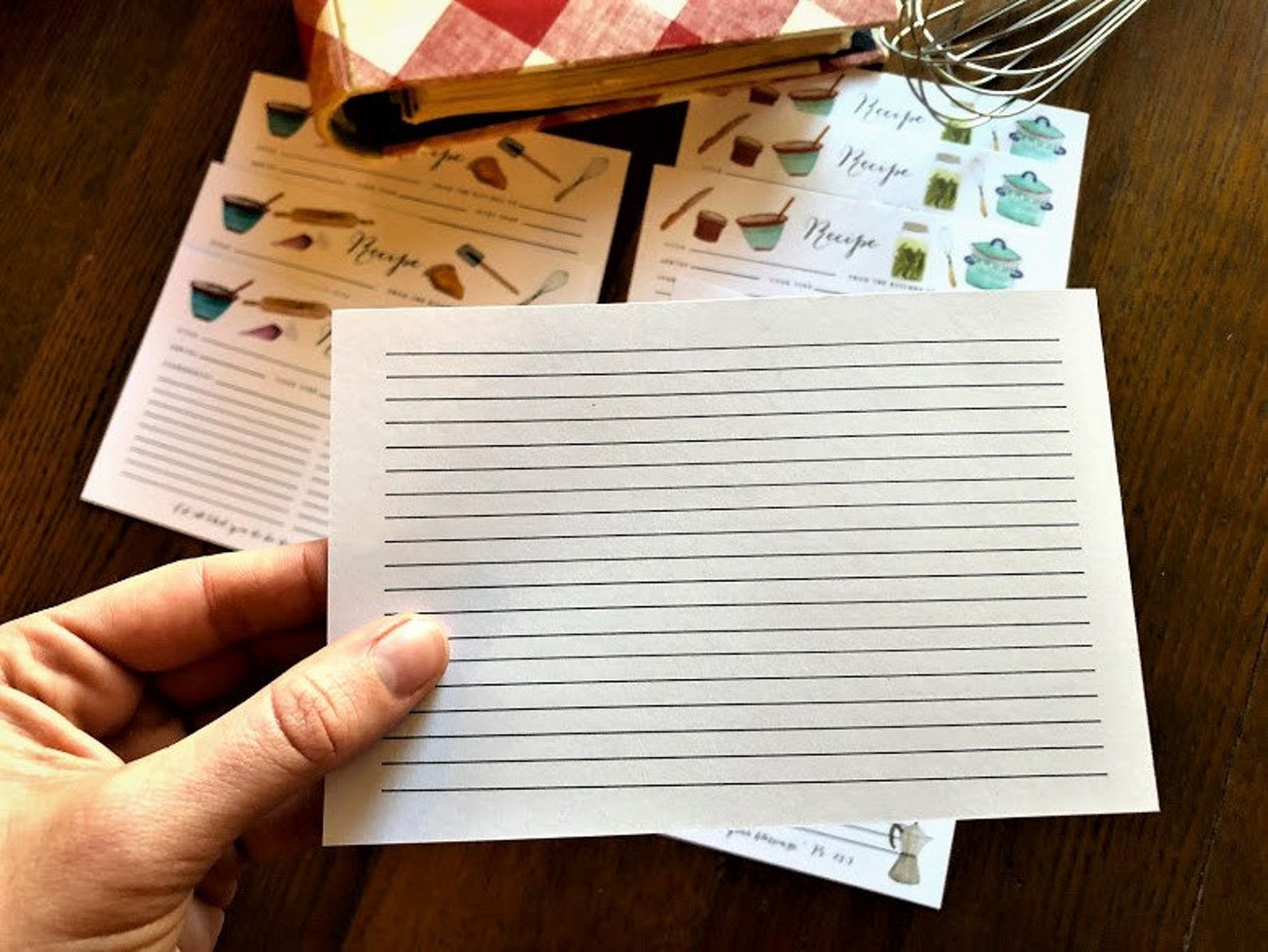 Set of 10 Recipe Cards| Recipe Cards With Bible Verse, Watercolor ...