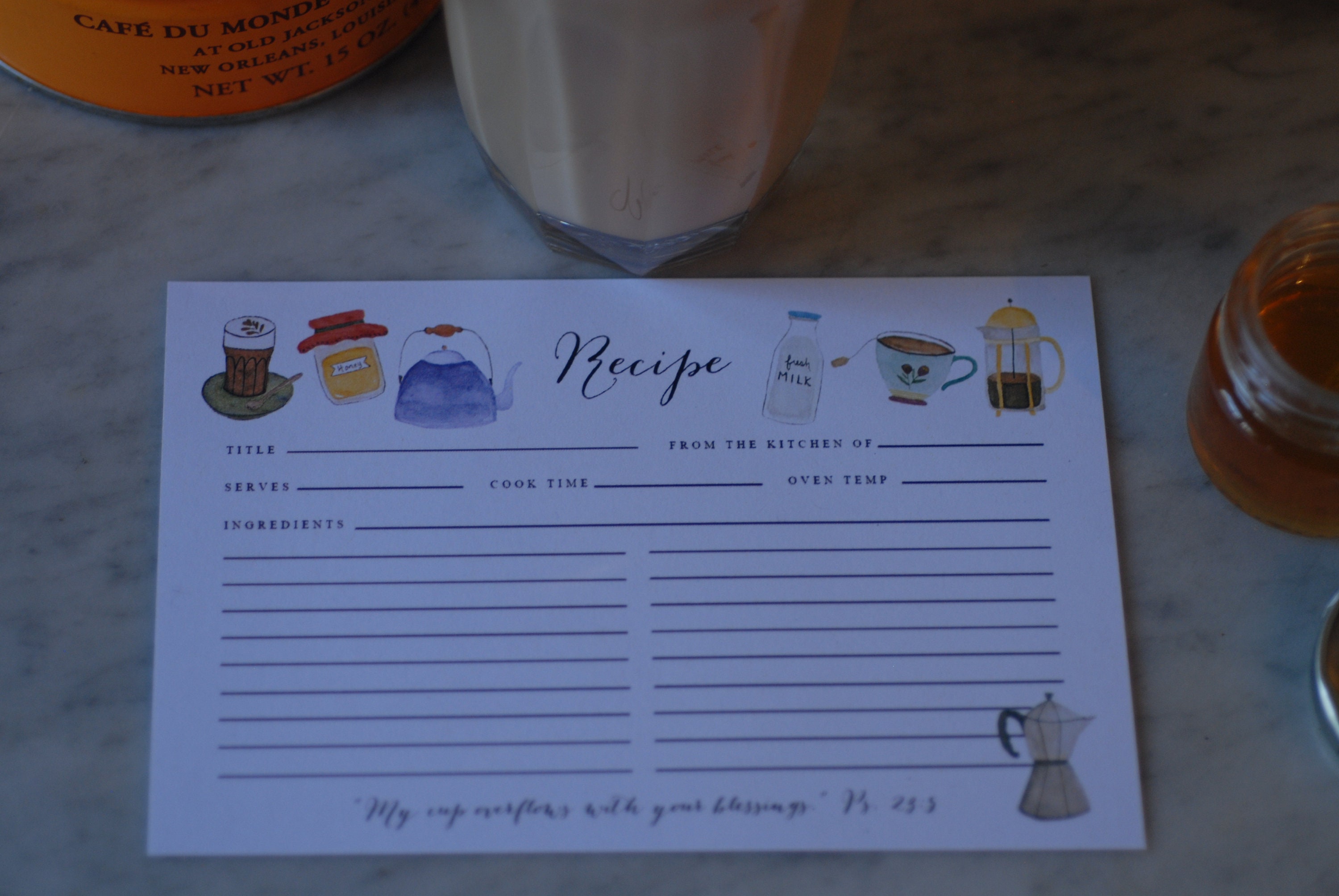 Set of 10 Recipe Cards Recipe Cards With Bible Verse - Etsy