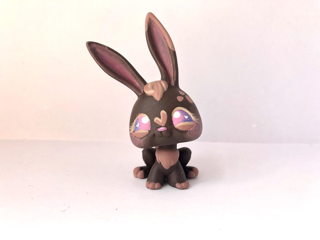 Lps Custom Chocolate Bunny Rabbit hand Painted OOAK Littlest Pet Shop ...