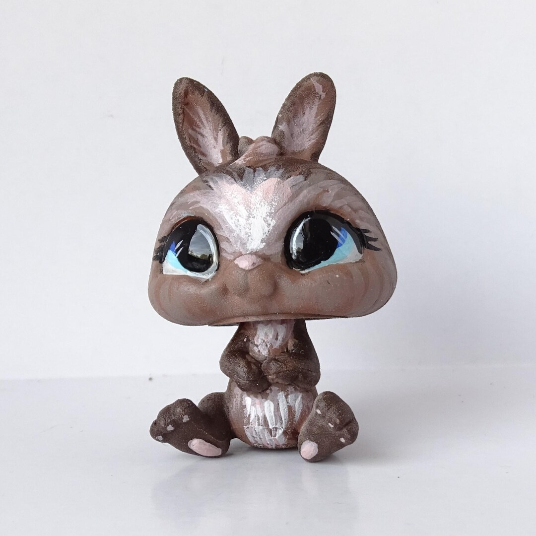 Lps Custom Baby Bunny - Handpainted Art Figurine - Etsy
