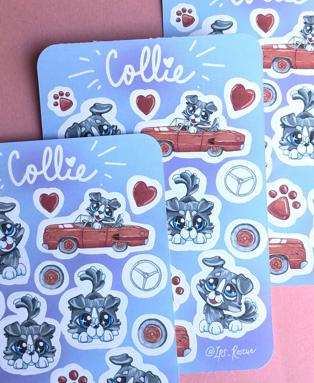 The "collie" Sticker Sheet - Cute Dog Stickers for Your Bullet Journal ...