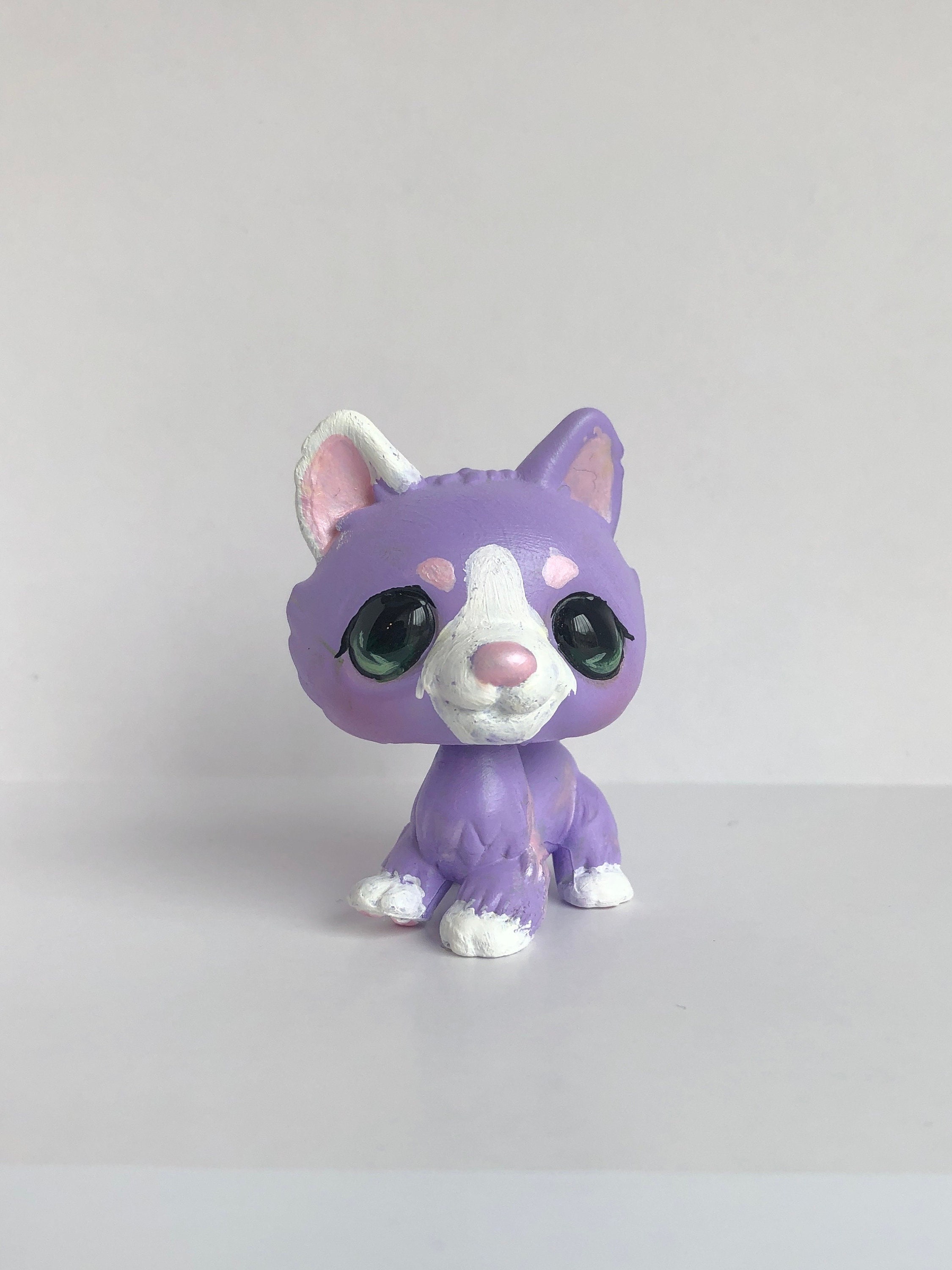 Lps Custom Pastel Purple Husky Puppy Dog hand Painted OOAK - Etsy