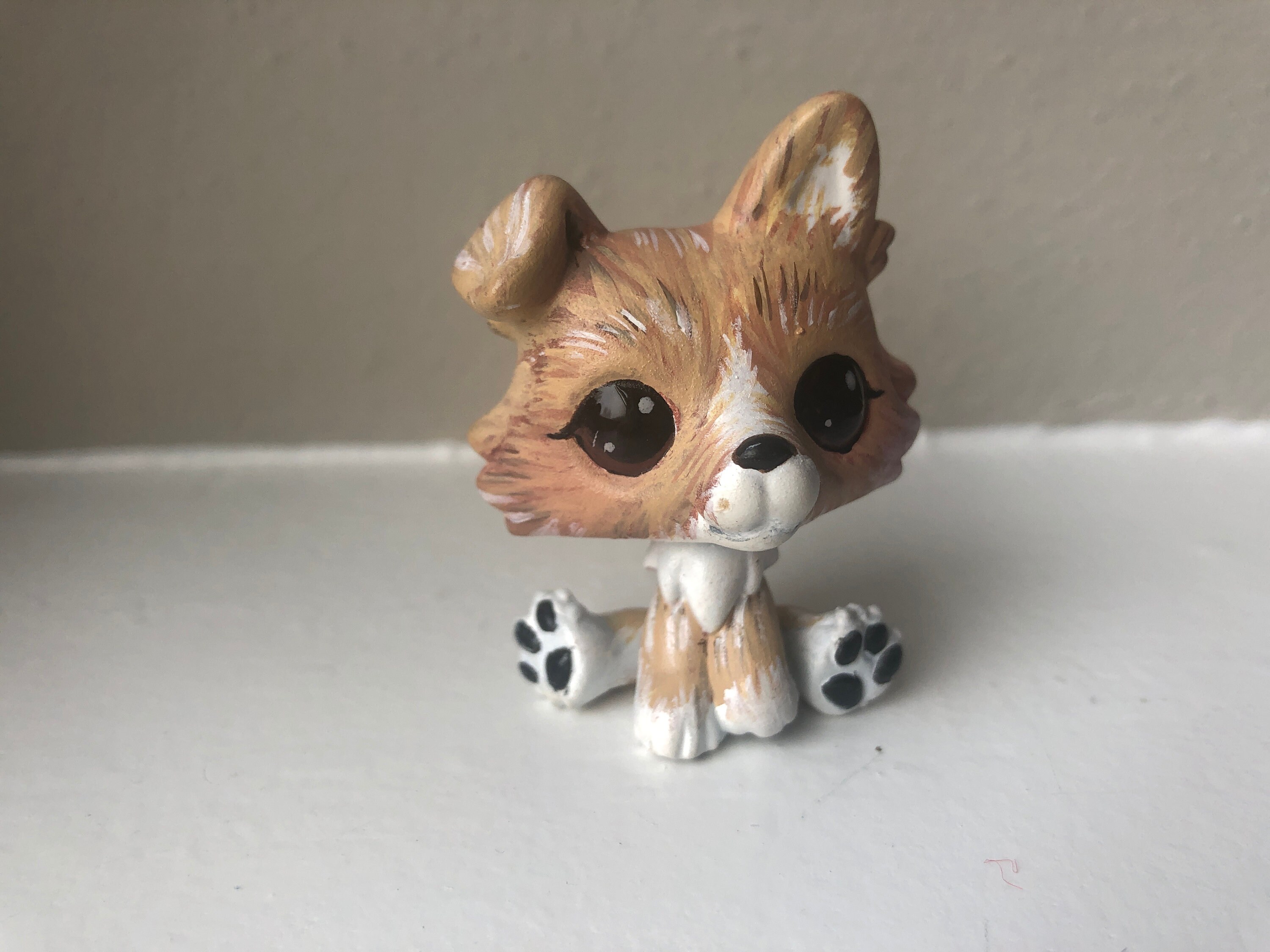 Lps Custom Corgi Puppy Dog hand Painted OOAK Littlest Pet Shop Figure ...