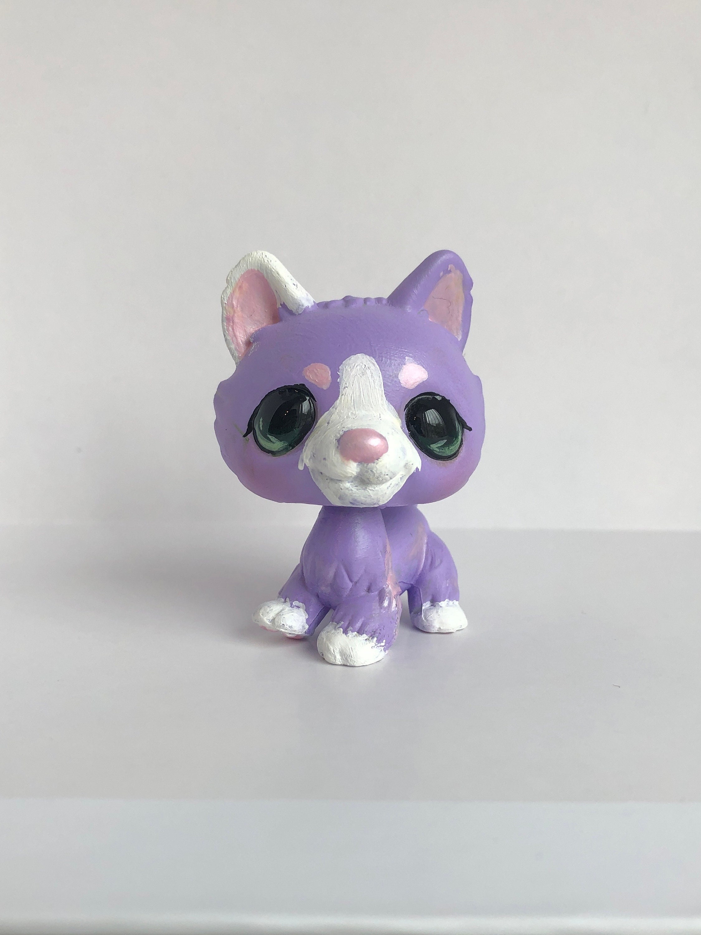 Lps Custom Pastel Purple Husky Puppy Dog hand Painted OOAK - Etsy