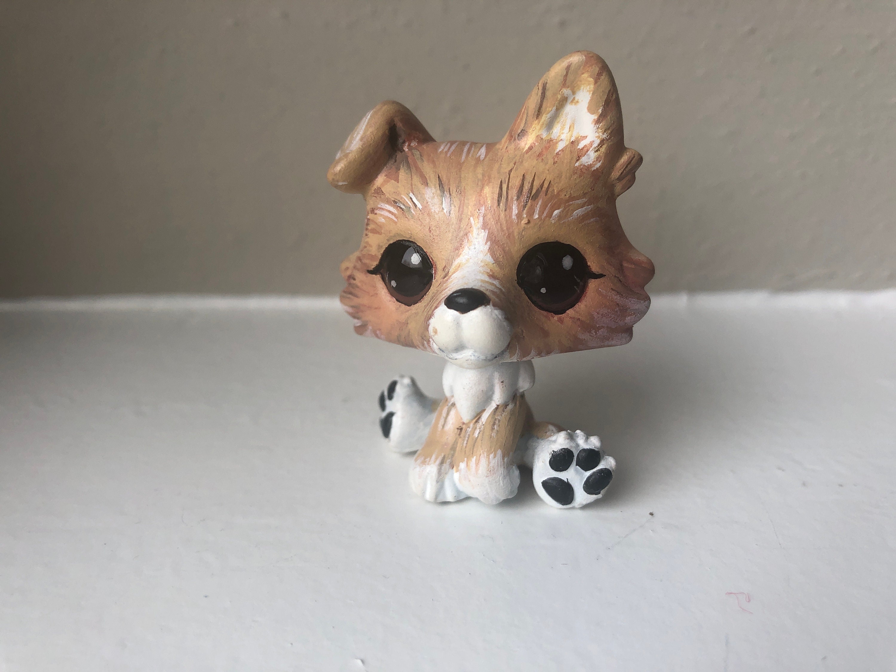 Lps Custom Corgi Puppy Dog hand Painted OOAK Littlest Pet Shop Figure ...