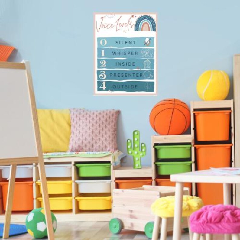 Printable School Voice Levels Chart Classroom Management Tool Kids ...