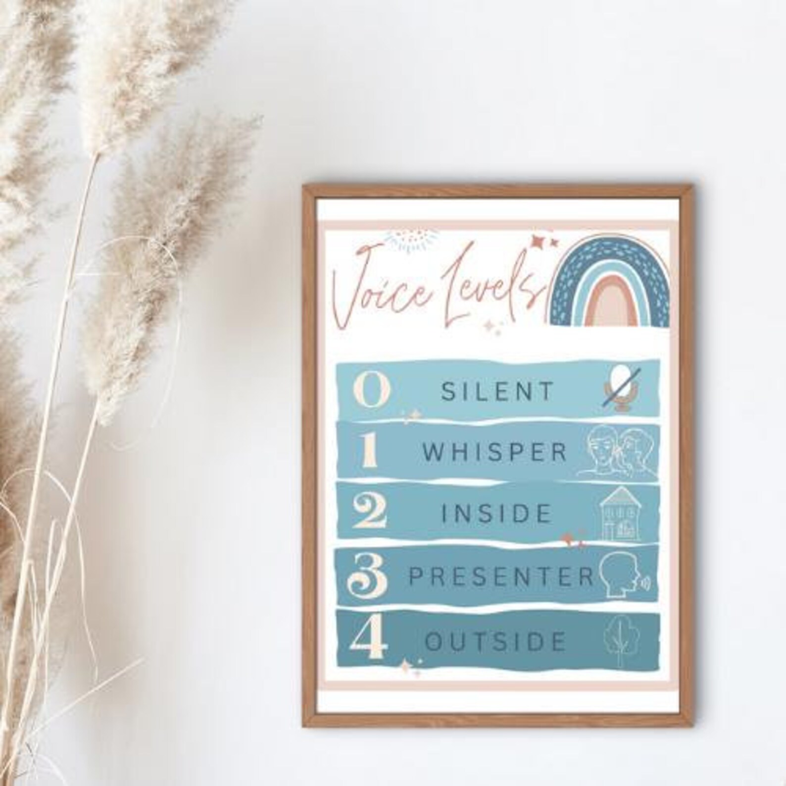 Printable School Voice Levels Chart Classroom Management Tool Kids ...