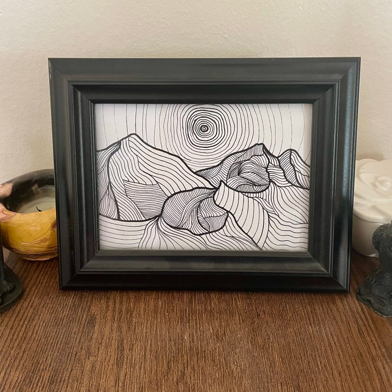 Trippy Line Drawing - Etsy