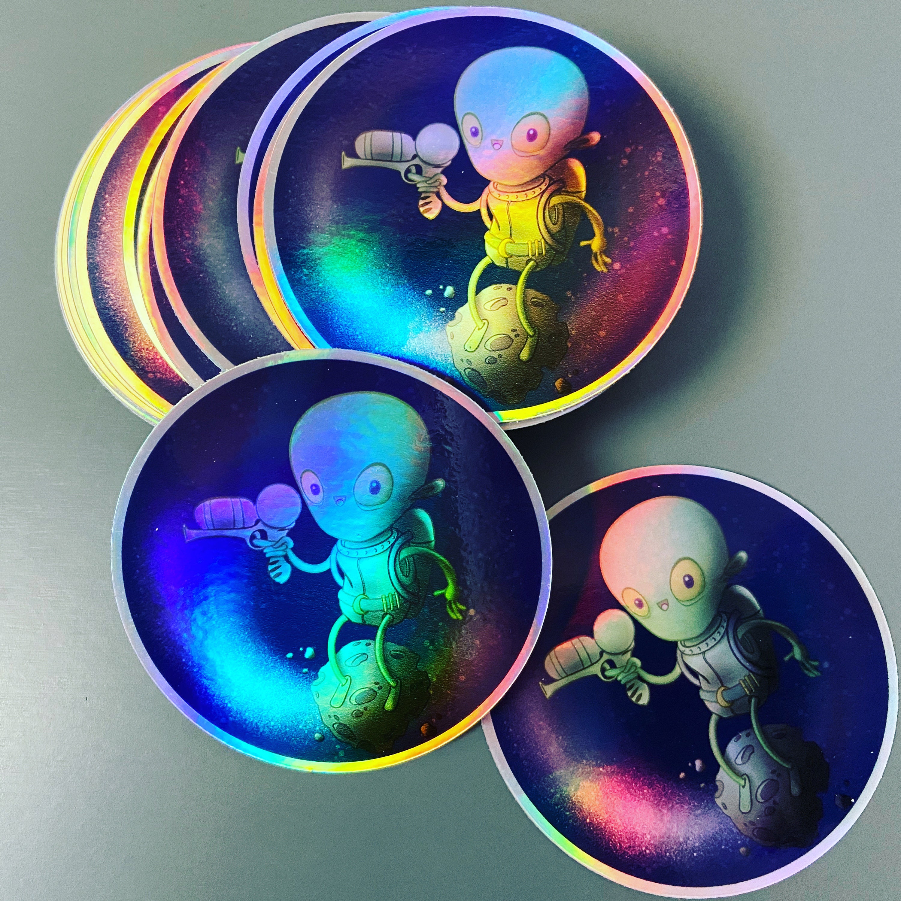 Asteroid Alien Vinyl Sticker - Etsy