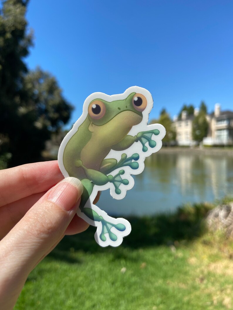 Tree Frog Vinyl Sticker - Etsy