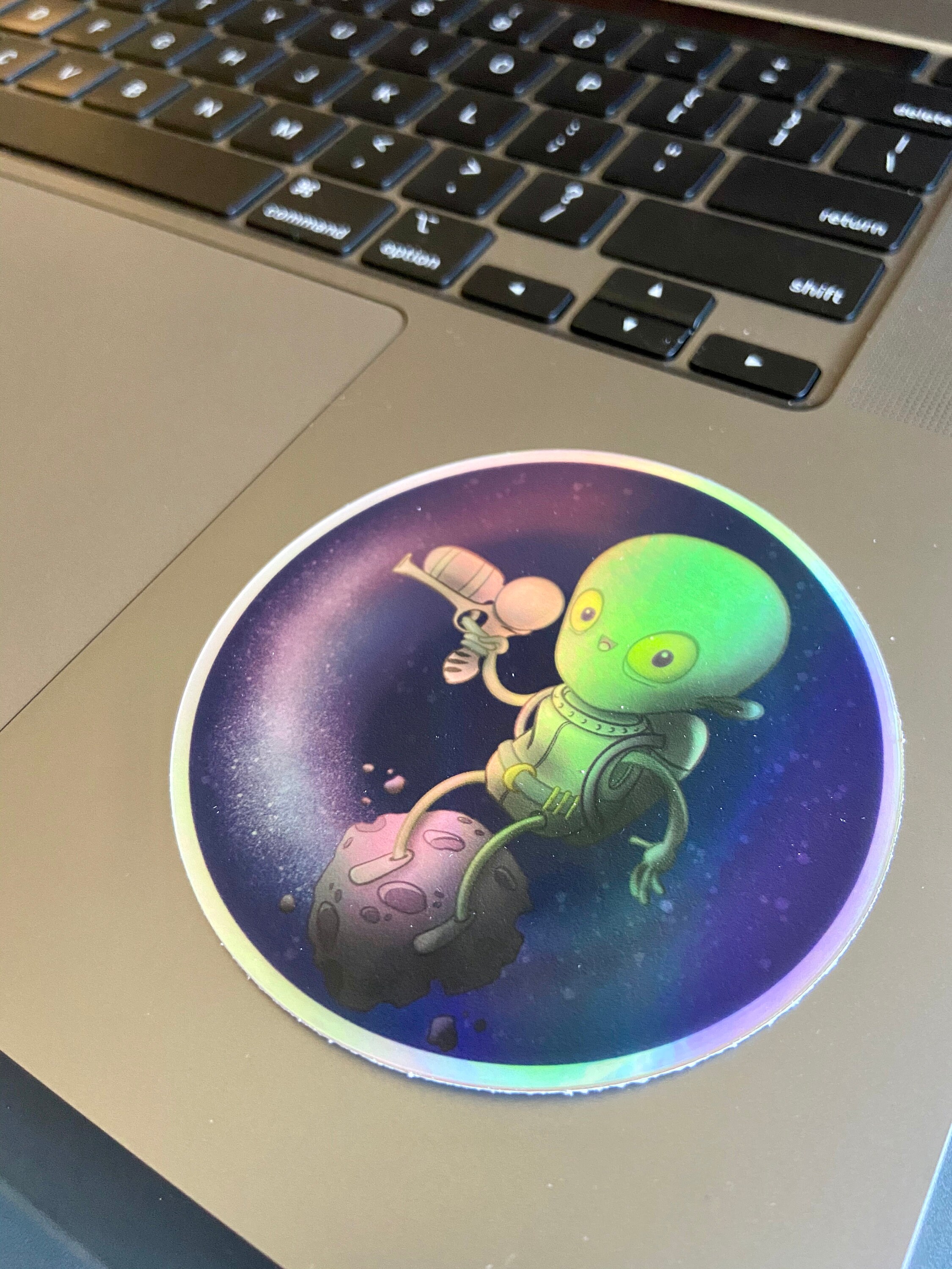 Asteroid Alien Vinyl Sticker - Etsy