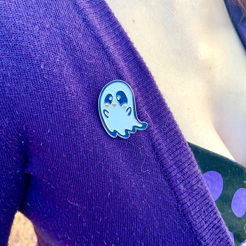 Friendly Ghost Enamel Pin - Etsy