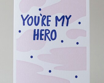 Youre My Hero Card - Etsy
