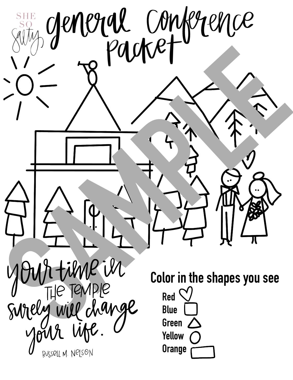 LDS General Conference Packet for Primary Kids (26 Pages!) - Etsy