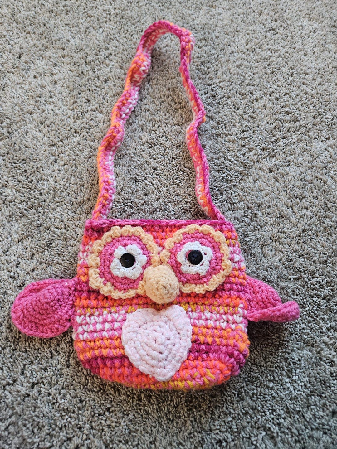 Olivia the Owl! Kid's Handmade Crocheted Owl Purse/stuffy in Pink and ...