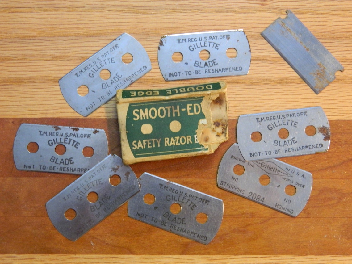 Vintage Razor Blades and a Box Lot of 23 - Etsy
