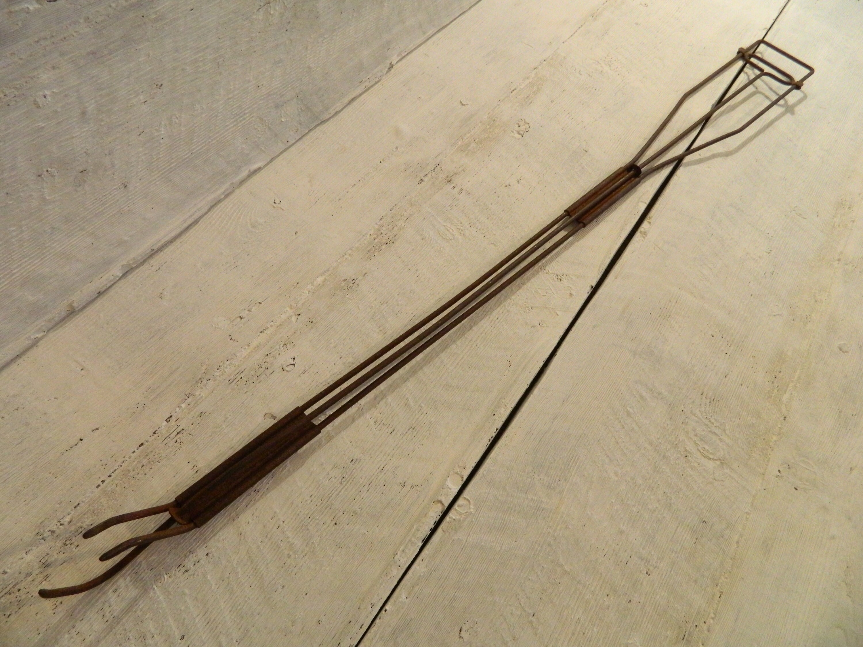 Antique Furnace Clinker Tongs Tool Old Vint Blacksmith Forging Coal ...