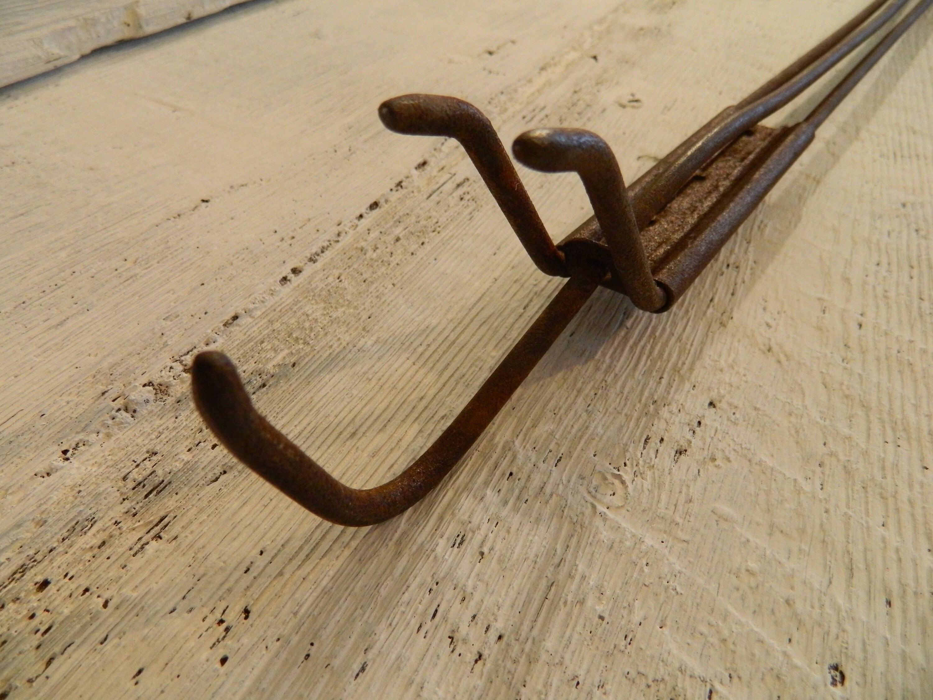Antique Furnace Clinker Tongs Tool Old Vint Blacksmith Forging Coal ...