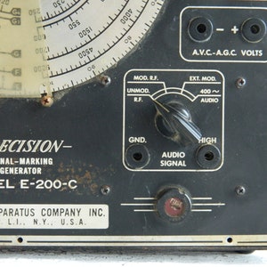 Vintage Precision Apparatus Signal Generator Model E-200-C Old ...