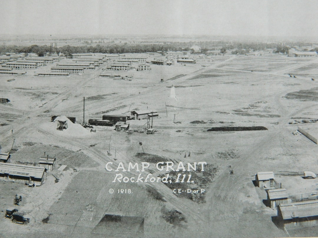 1918 Antique Camp Grant Rockford Illinois Panoramic Photo World War 1 ...
