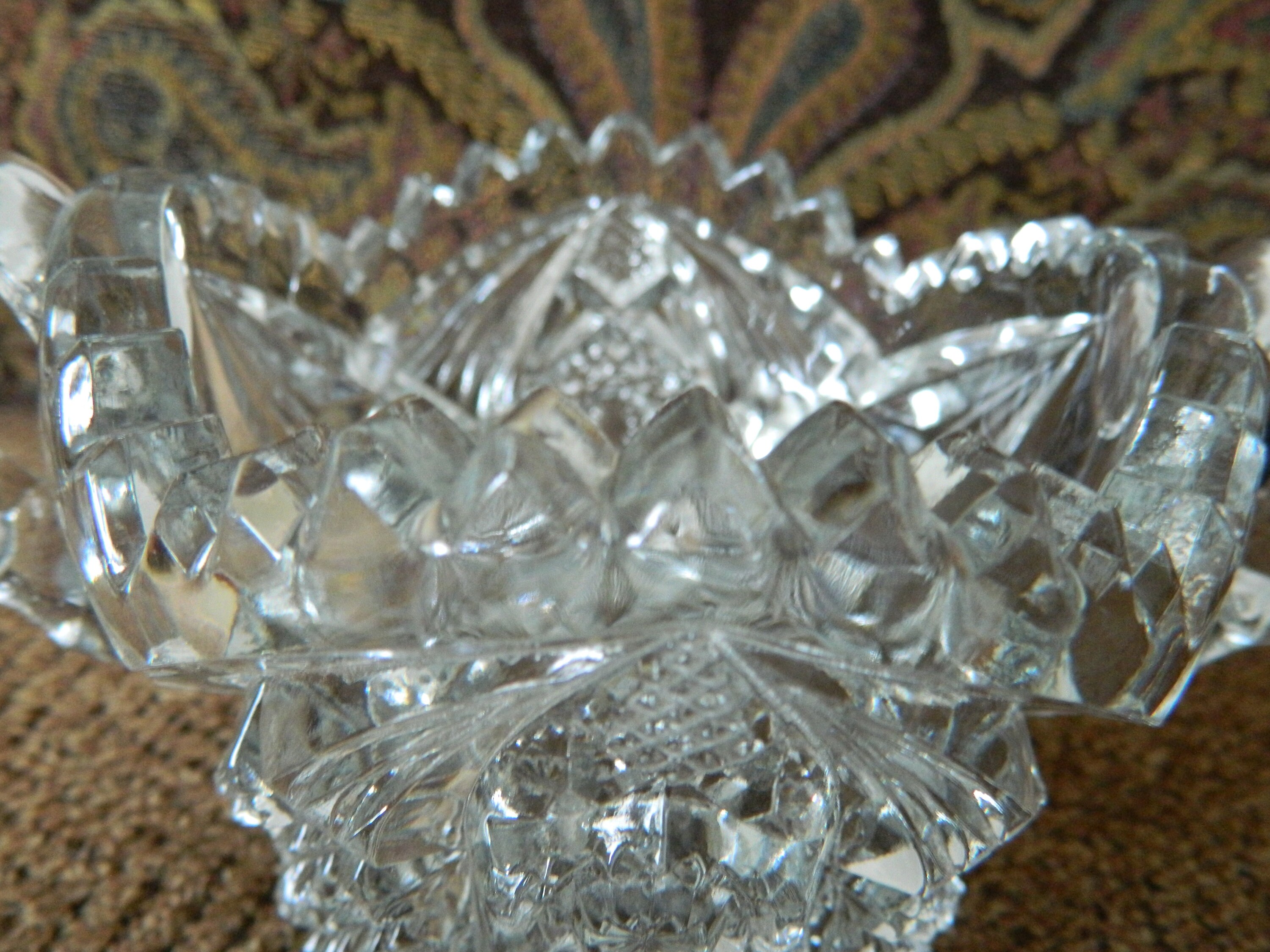 Vintage Imperial Glass NUCUT Pressed Glass Open Sugar Bowl - Etsy