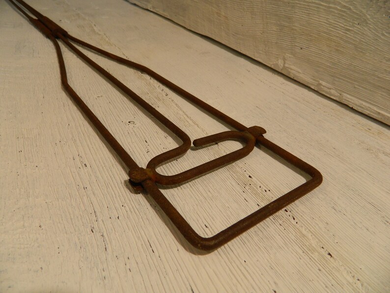 Antique Furnace Clinker Tongs Tool Old Vint Blacksmith Forging Coal ...