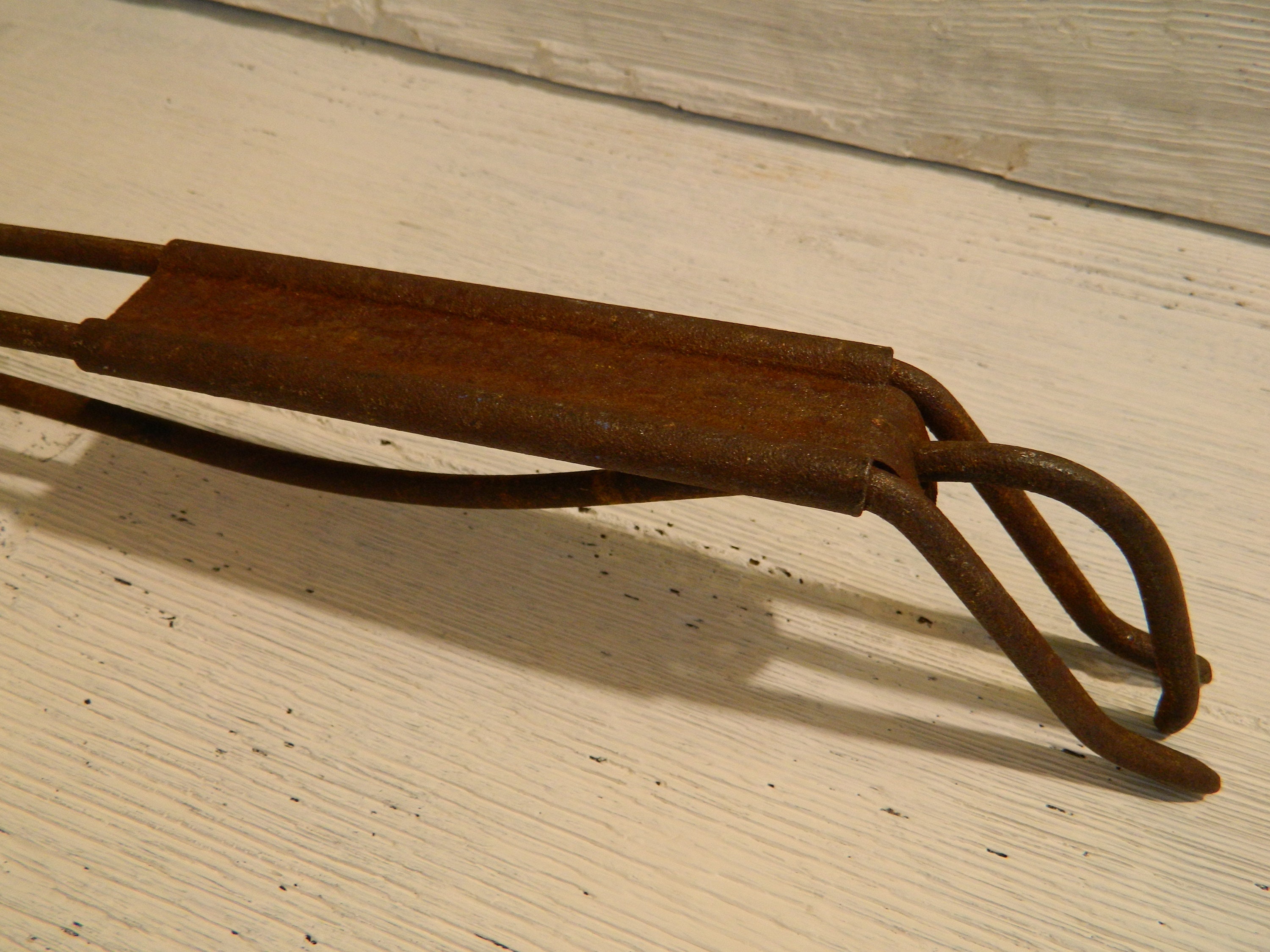 Antique Furnace Clinker Tongs Tool Old Vint Blacksmith Forging Coal ...