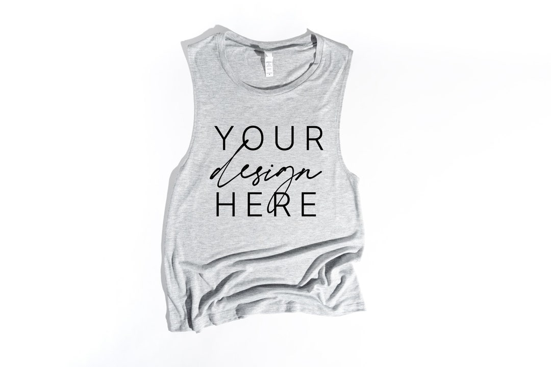 Bella Canvas Muscle Tank Mockup | Athletic Heather 8803 Women’s Muscle ...