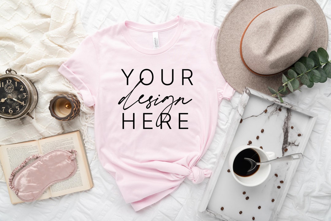 3001 Mockup | Pink T Shirt Mockup | Valentines Shirt Mockup | Bella ...