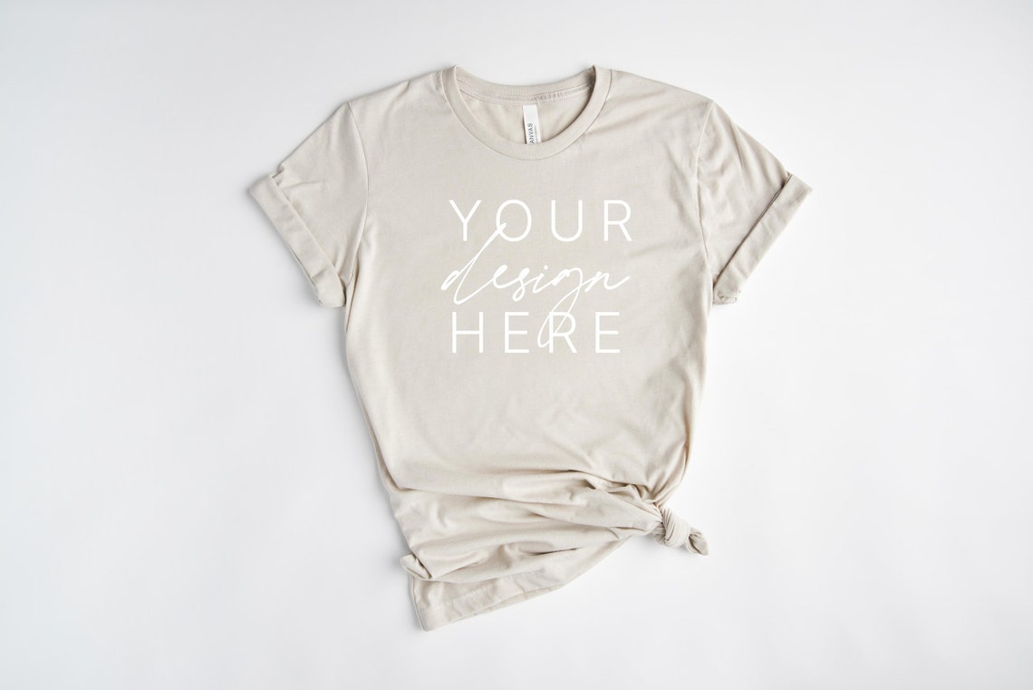 Bella Canvas 3001 Heather Dust Mockup Heather Dust T Shirt | Etsy